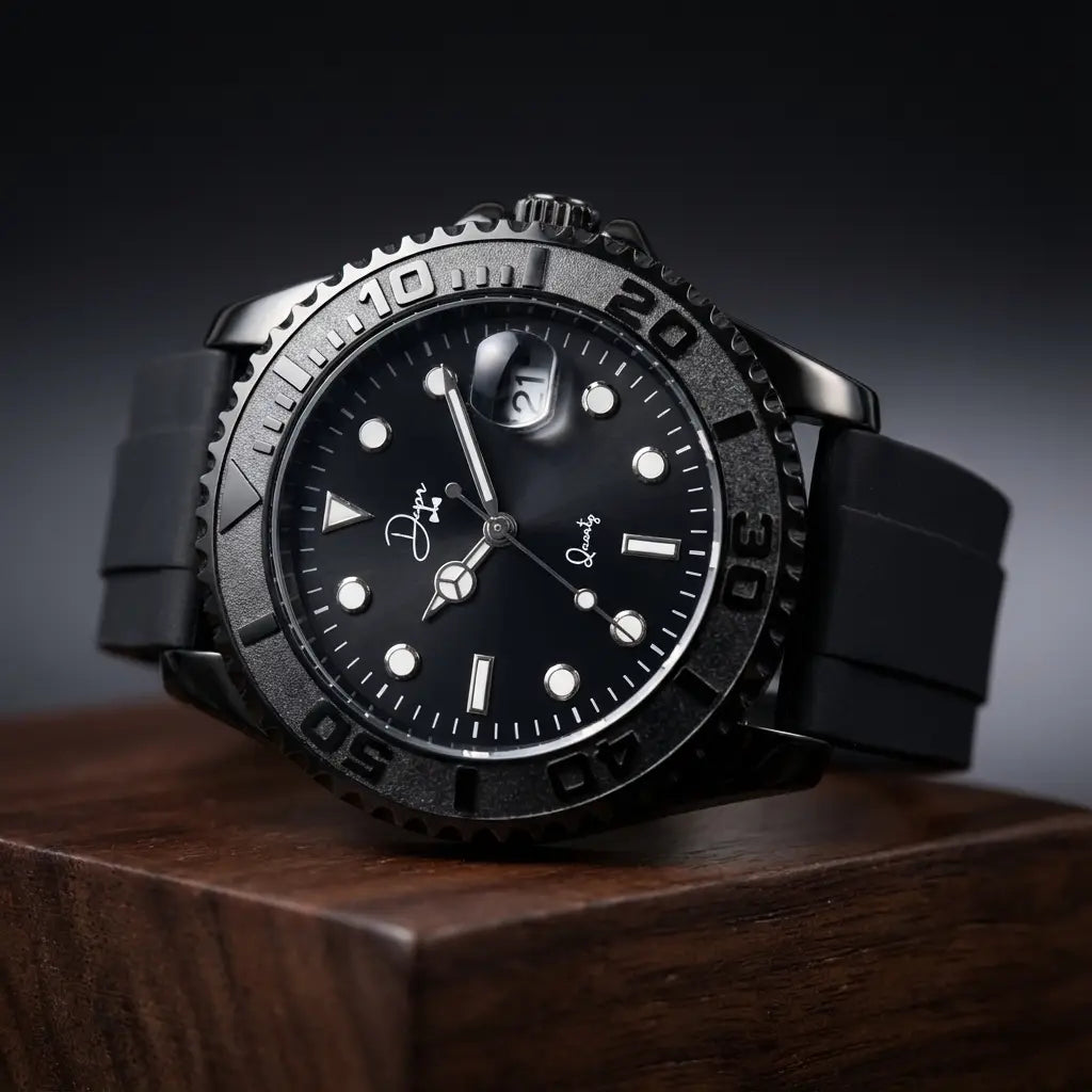 Dark Minimalist Quartz Watch: Elevate Your Everyday Elegance Today ...